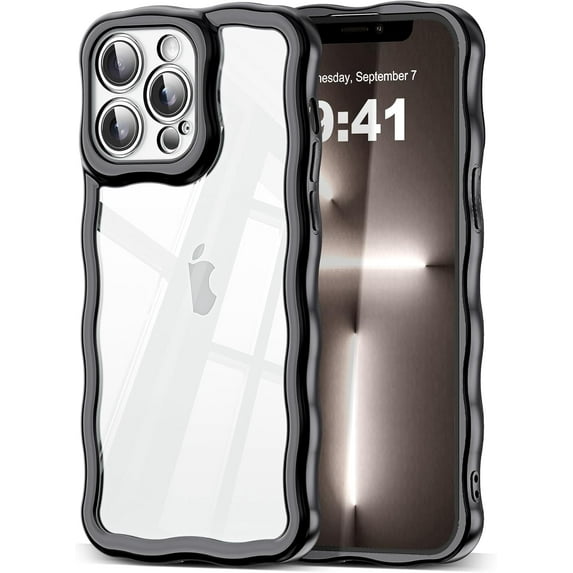 CFHADD-Compatible with iPhone 13 Pro Max Case, Kawaii Cute Curly Wave ...