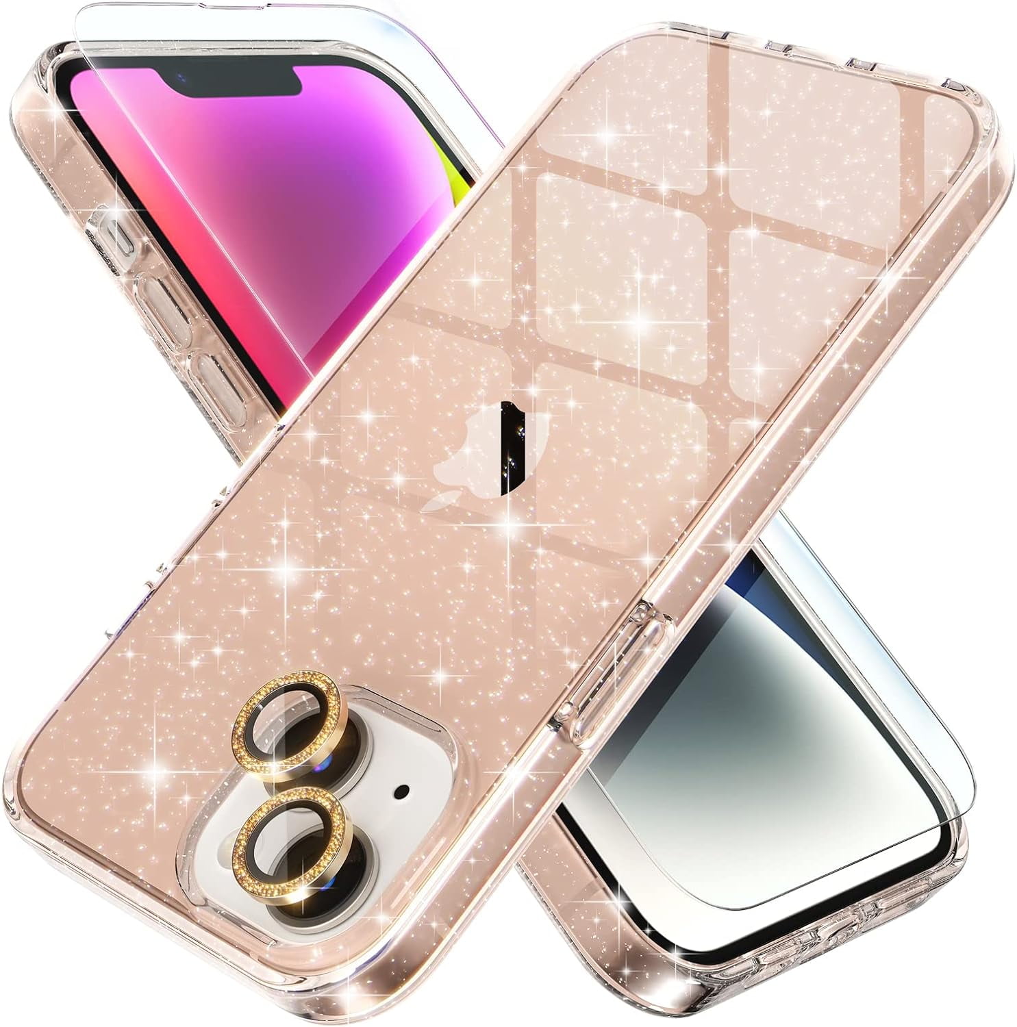 CFHADD-Compatible for iPhone 14 Case Women Phone Case, Cute Bling ...