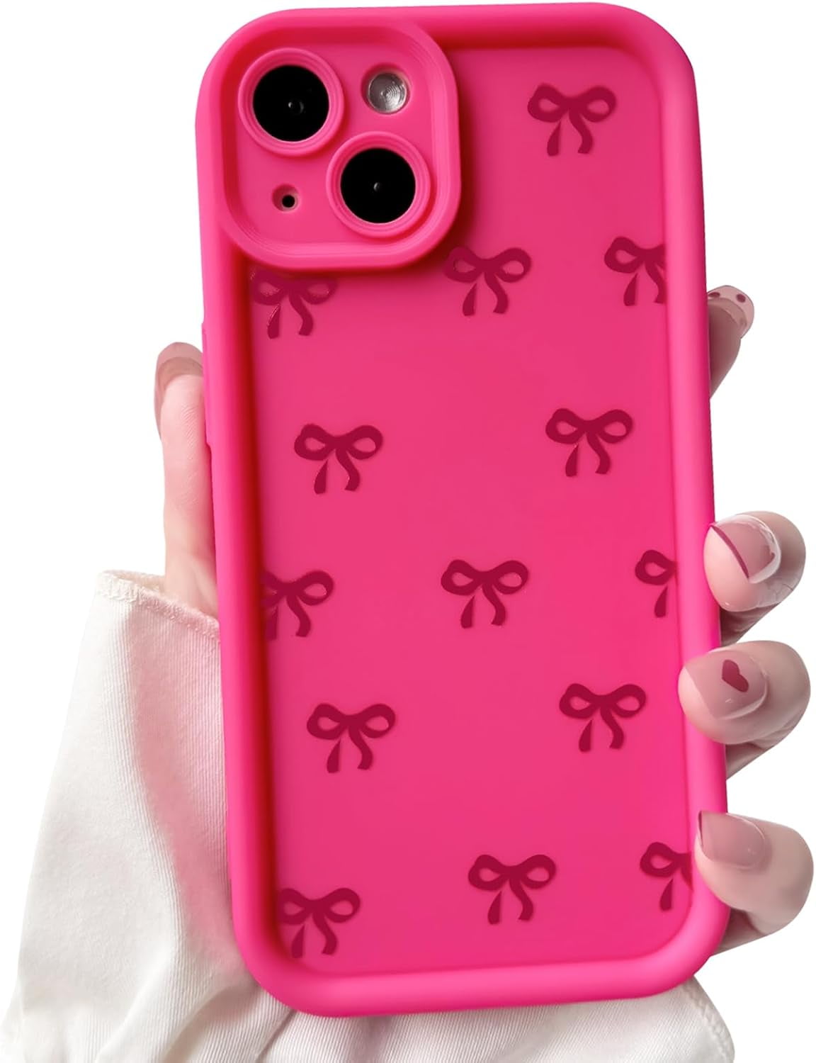 CFHADD-Compatible with iPhone 15 Plus Case Cute Stylish Bow Knot Ribbon ...