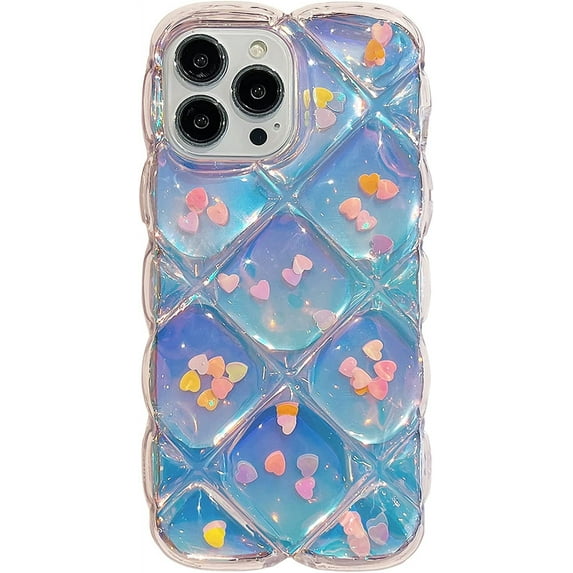 CFHADD-Compatible with iPhone 15 Pro Case 6.1",Cute Laser Gradual Bling ...