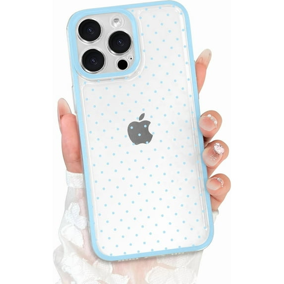 CFHADD-Compatible with iPhone 16 Pro Case with Clear Cute Fashion Polka ...