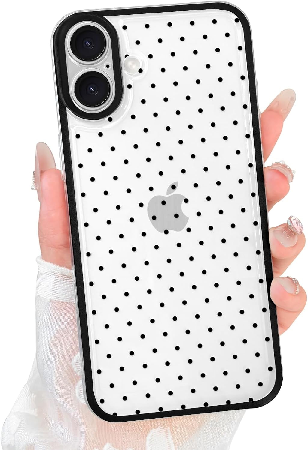 CFHADD-Compatible with iPhone 17 Case with Clear Cute Fashion Polka Dot ...