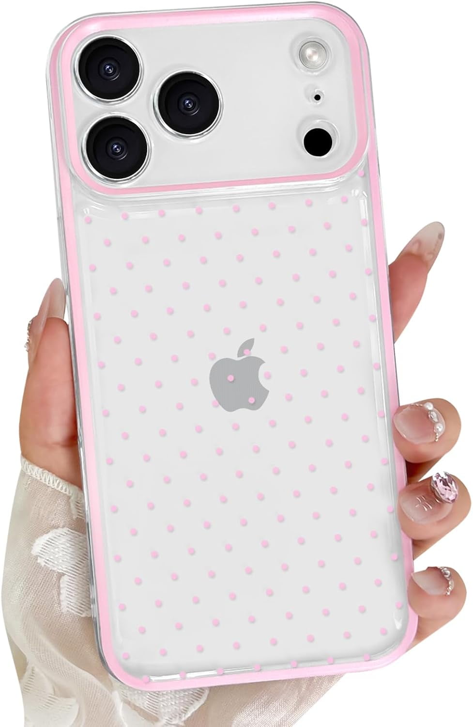 CFHADD-Compatible with iPhone 17 Pro Case with Clear Cute Fashion Polka ...