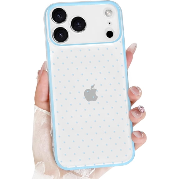 CFHADD-Compatible with iPhone 17 Pro Case with Clear Cute Fashion Polka ...