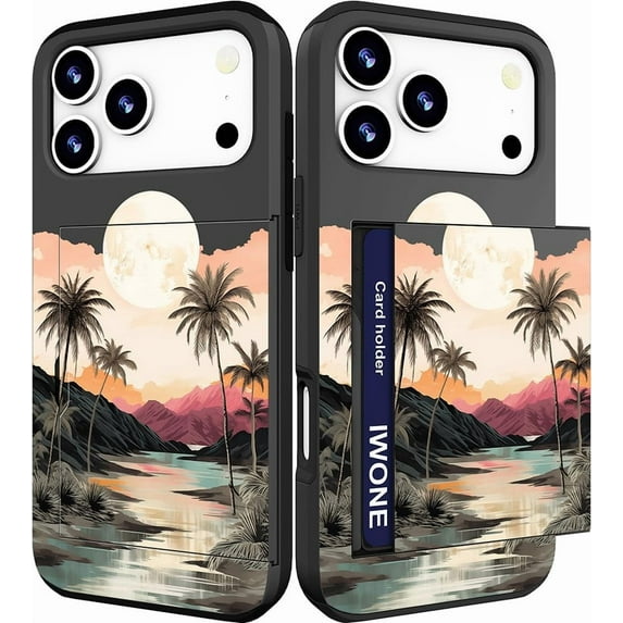 CFHADD-Compatible with iPhone 17 Pro Max Case with Card Holder Cute ...