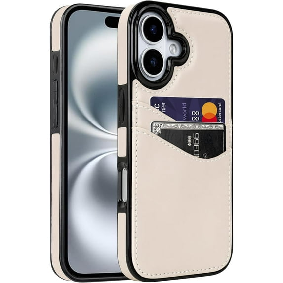CFHADD-Compatible with iPhone 17 Wallet Case with Card Holder (2 Cards ...