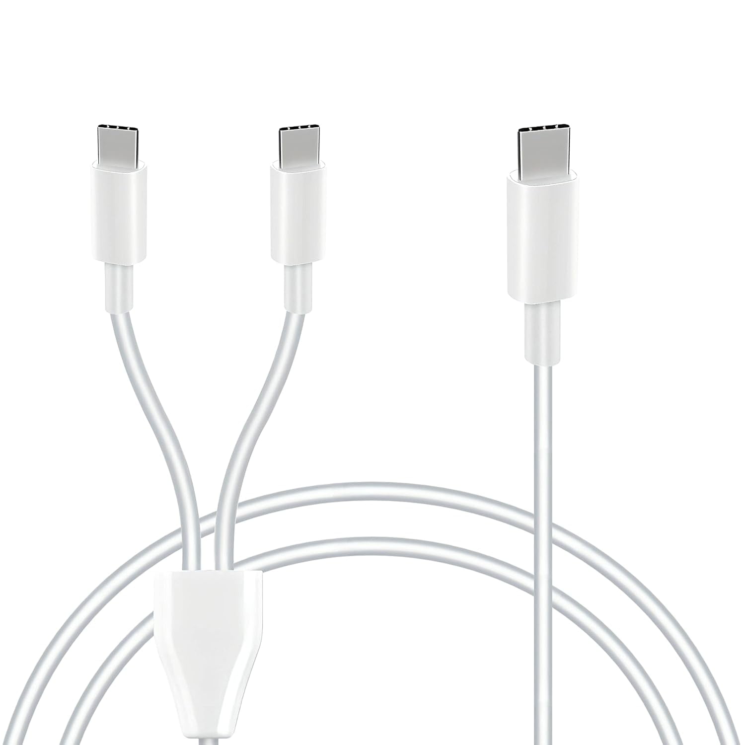 CFHADD-Dual USB C Cable, 3FT USB C Splitter Multi Charging Cable, 2 in ...