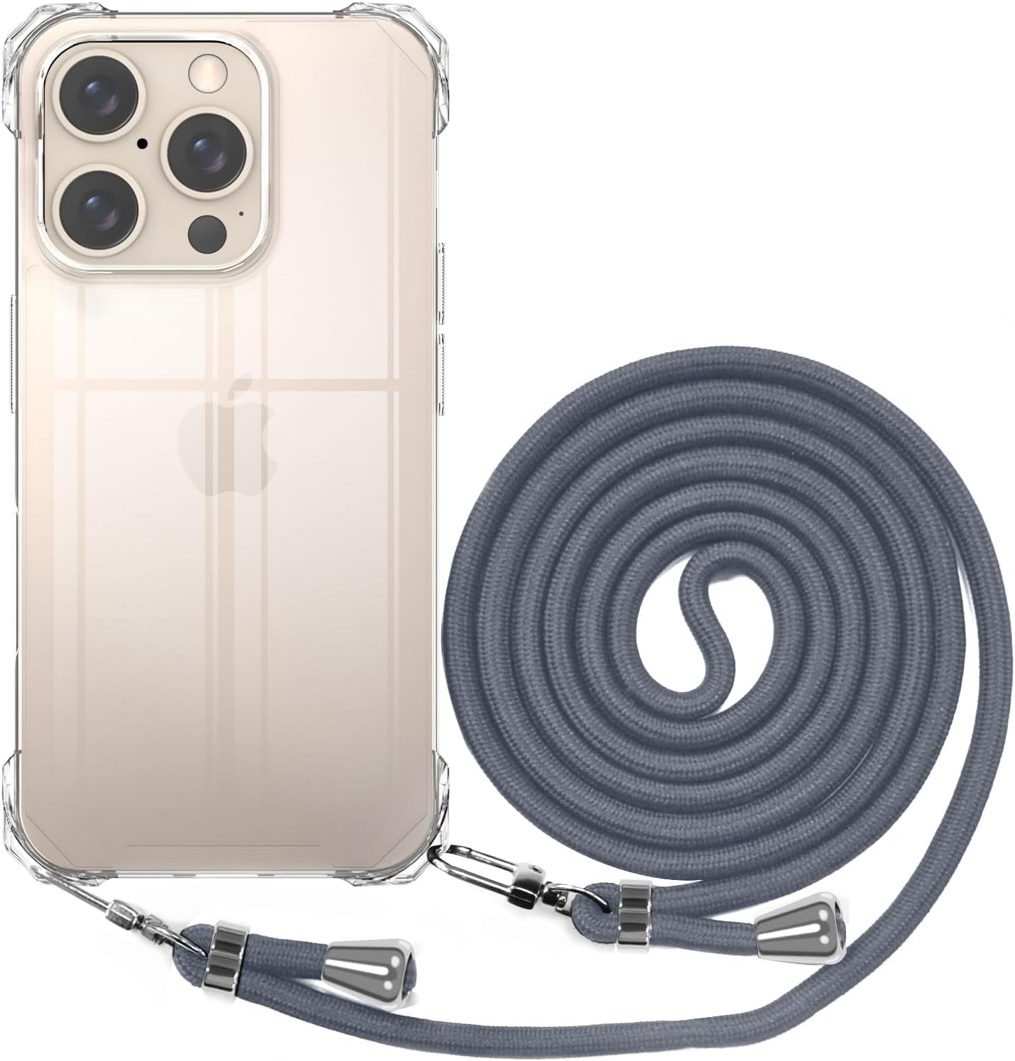 CFHADD-Lanyard Case for iPhone 16 Pro Max Strap Clear, Protective Cell ...