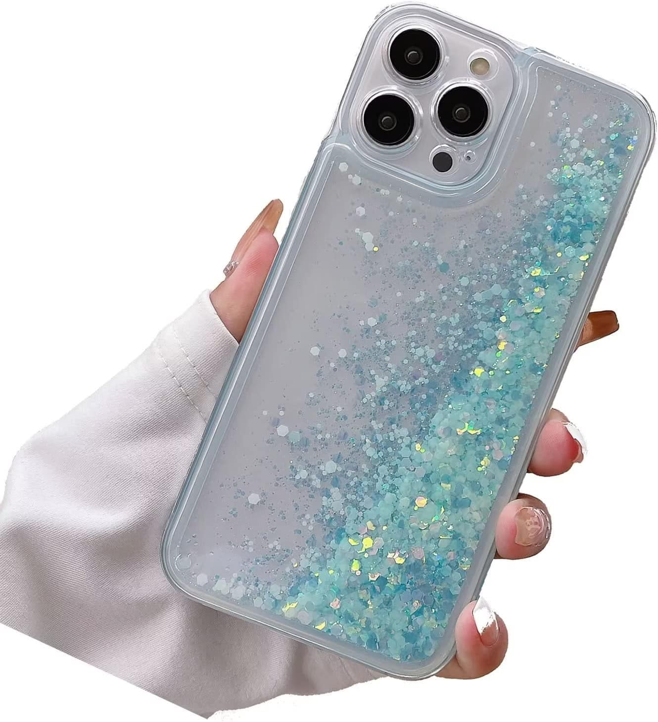 CFHADD-Luminous Effect Moving Quicksand Back Case Cover for iPhone 13 ...