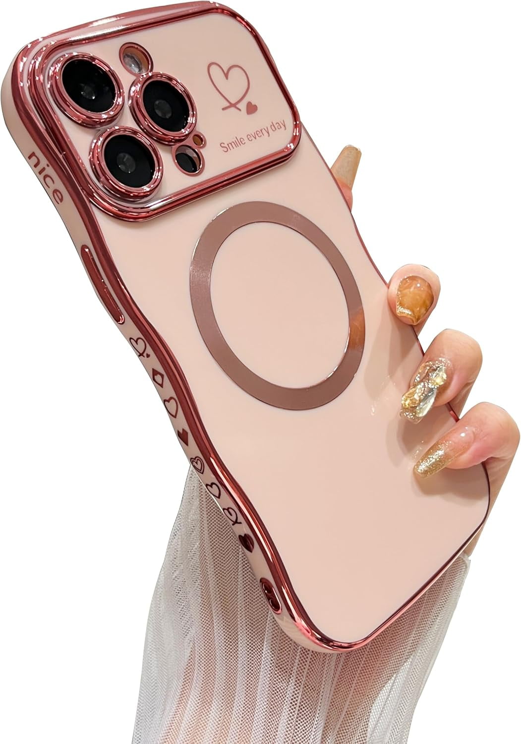 CFHADD-Magnetic Case for iPhone 14 Pro Max Work with Magsafe, Curly ...