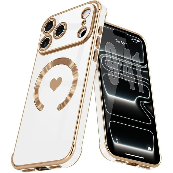 CFHADD-Magnetic Case for iPhone 17 Pro Women Girls Luxury Plating Cute ...