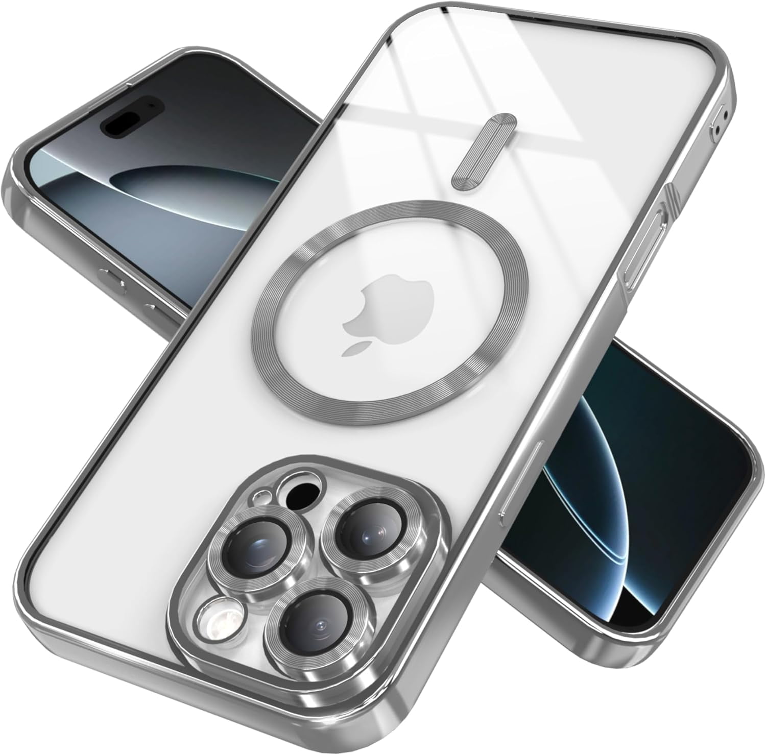 CFHADD-Magnetic Clear Case for iPhone 16 Pro with Full Camera Lens ...