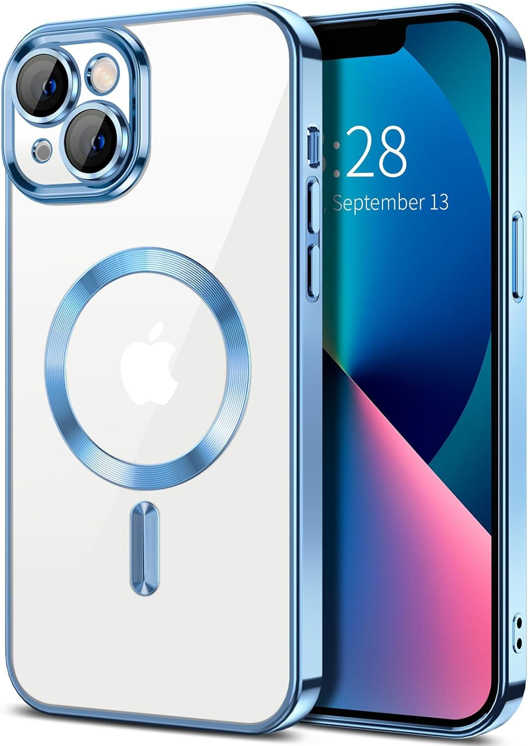 CFHADD-Magnetic Clear for iPhone 13 Case with Camera Lens Protector ...