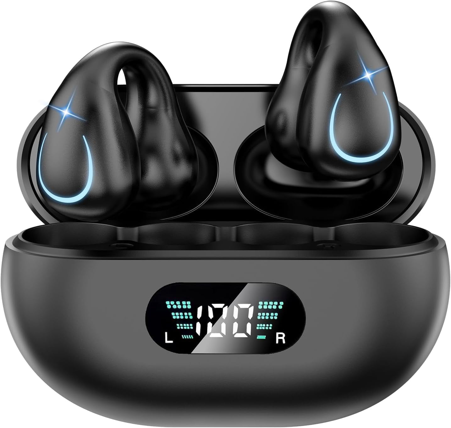 CFHADD-Open Ear Clip Bone Conduction Headphones Bluetooth, Sports ...