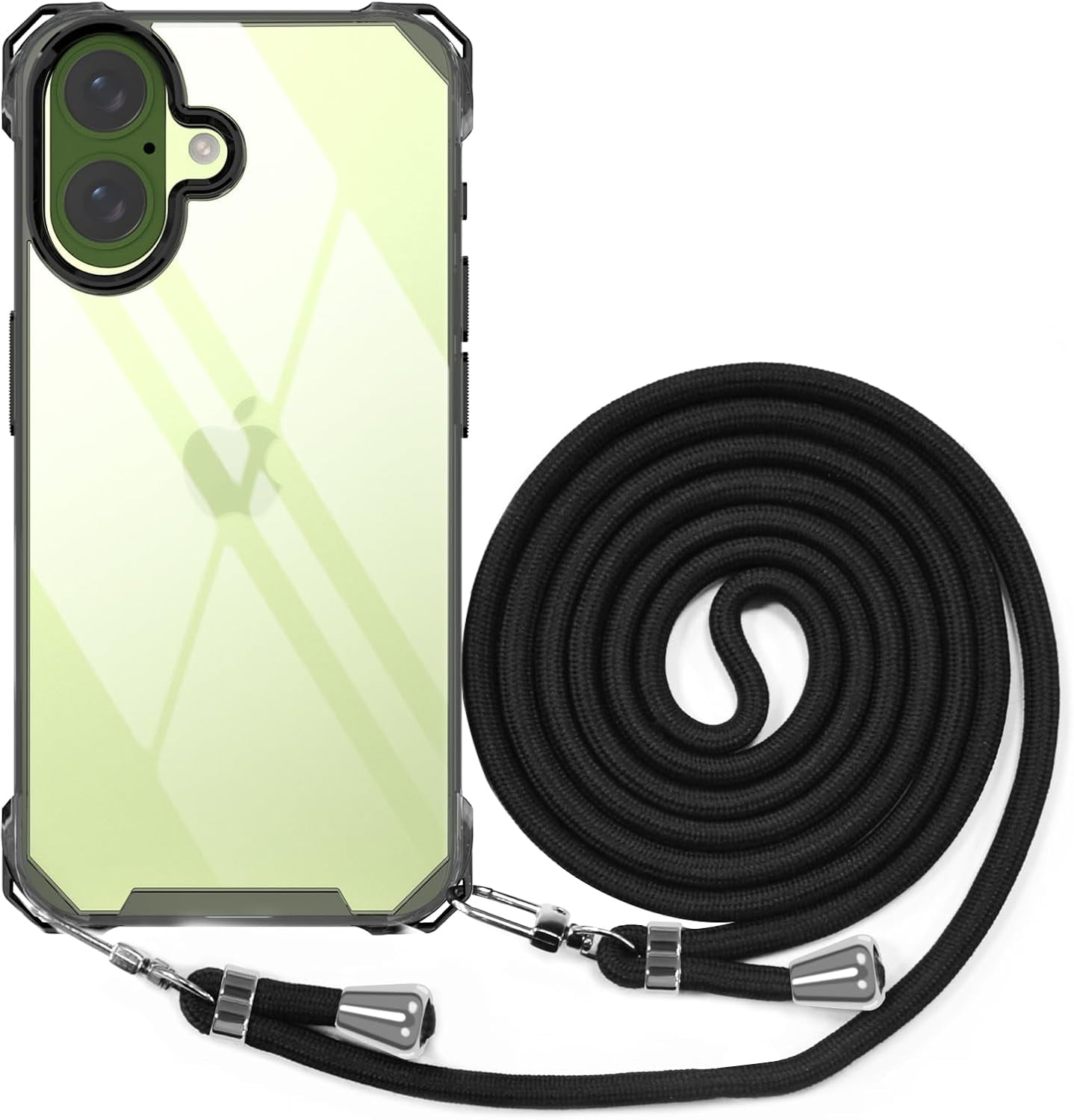 CFHADD-Strap Crossbody Case for iPhone 17, Transparent Crossbody Cover ...