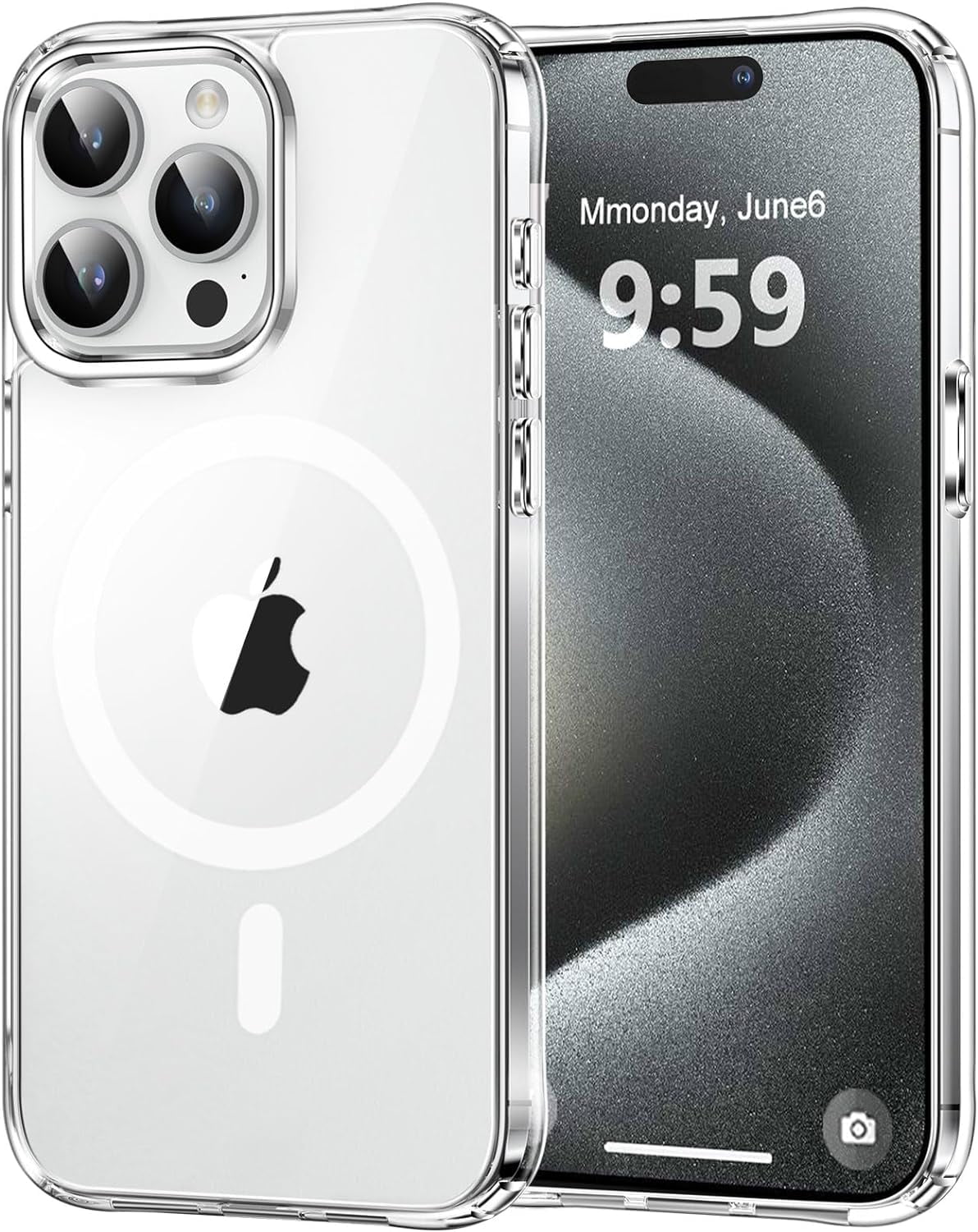 CFHADD-Strong Magnetic for iPhone 15 Pro Case Clear, [Non-Yellowing ...