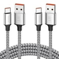 CFHADD-USB A to C Cable 6ft 2-Pack, 18W Charging & 480Mbps Data ...