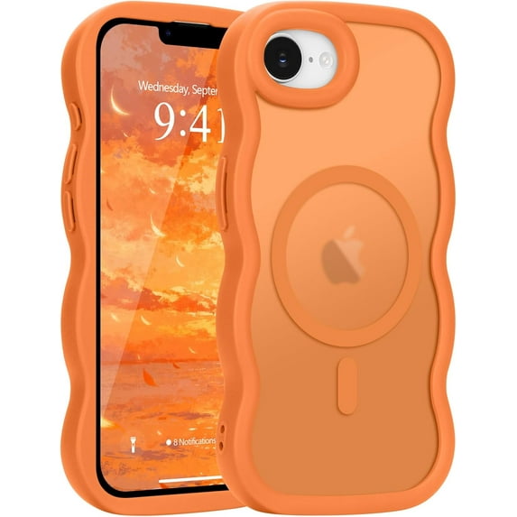 CFHADD-for Phone 16e Case, Curly Wavy Frame Hard Translucent Matte ...