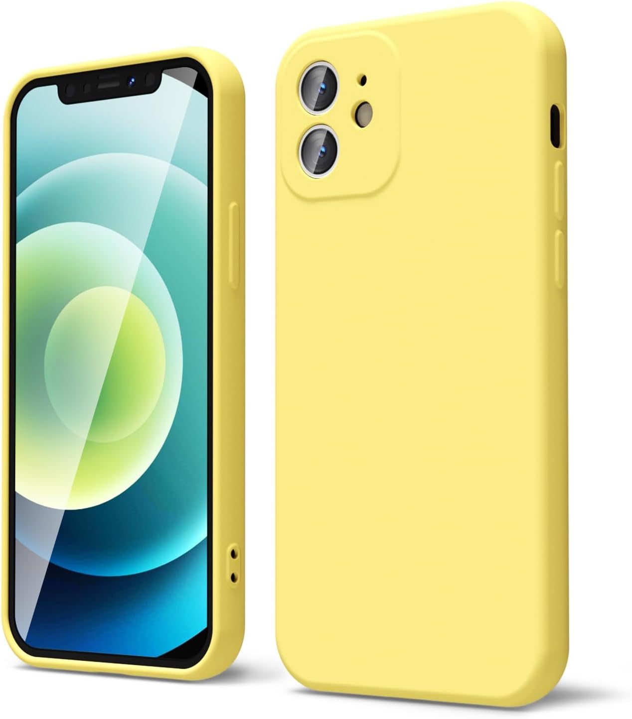 CFHADD-for iPhone 12 Case Liquid Silicone, Soft Rubber Gel Elegant ...