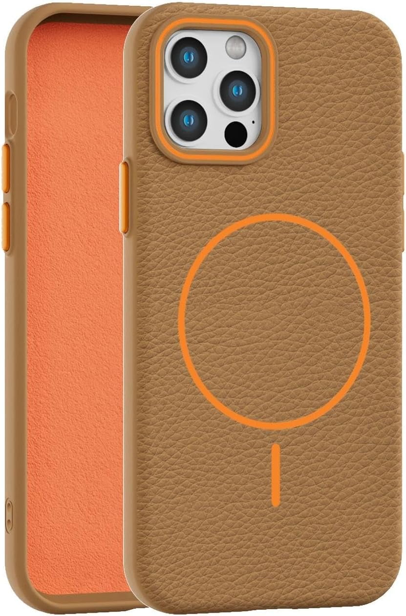 CFHADD-for iPhone 12 Pro Case Brown, [Compatible with Magsafe], Soft ...