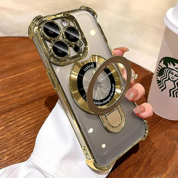 CFHADD-for iPhone 12 Pro Case with Magnetic Ring Stand,[Compatible with ...