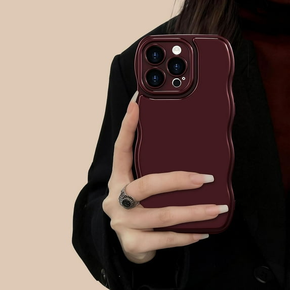 CFHADD-for iPhone 12 Pro Case Wave, Curly Frame Design for Women Girls ...