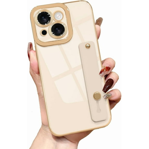 CFHADD-for iPhone 13 Case Cute, Luxury Gold Edge Plated for Women Girls ...