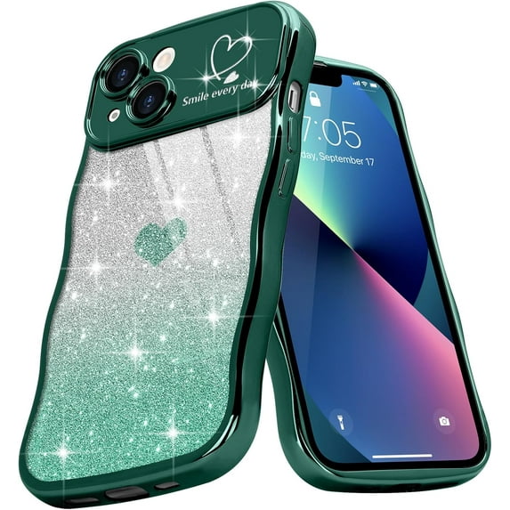 CFHADD-for iPhone 13 Case for Women Girls Cute Curly Wavy Frame Love ...