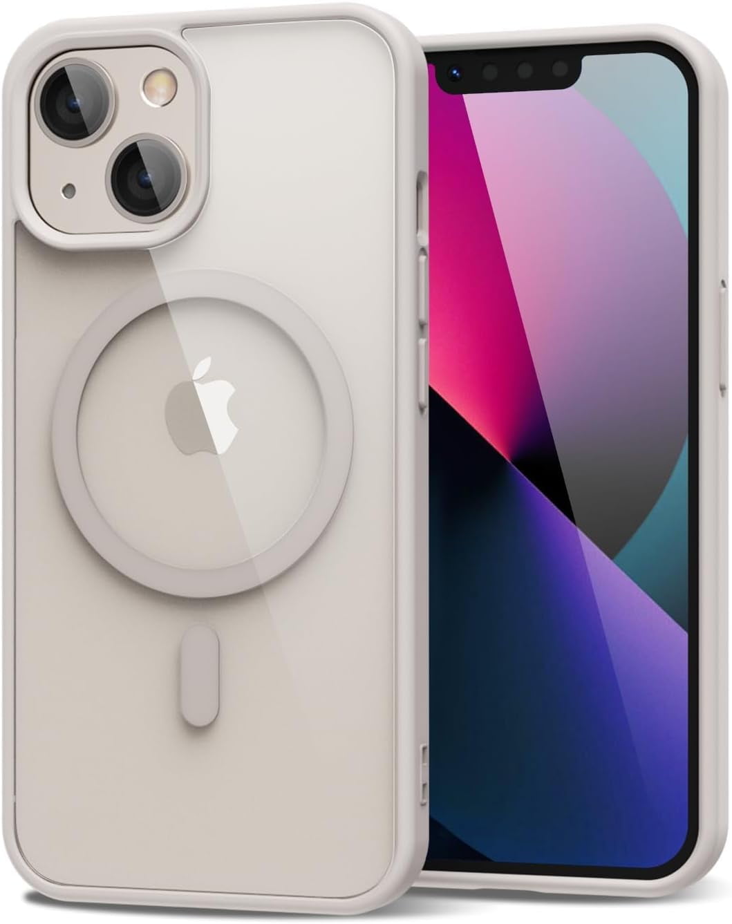 CFHADD-for iPhone 13 Mini/ 12 Mini Case Clear Magnetic Compatible with ...