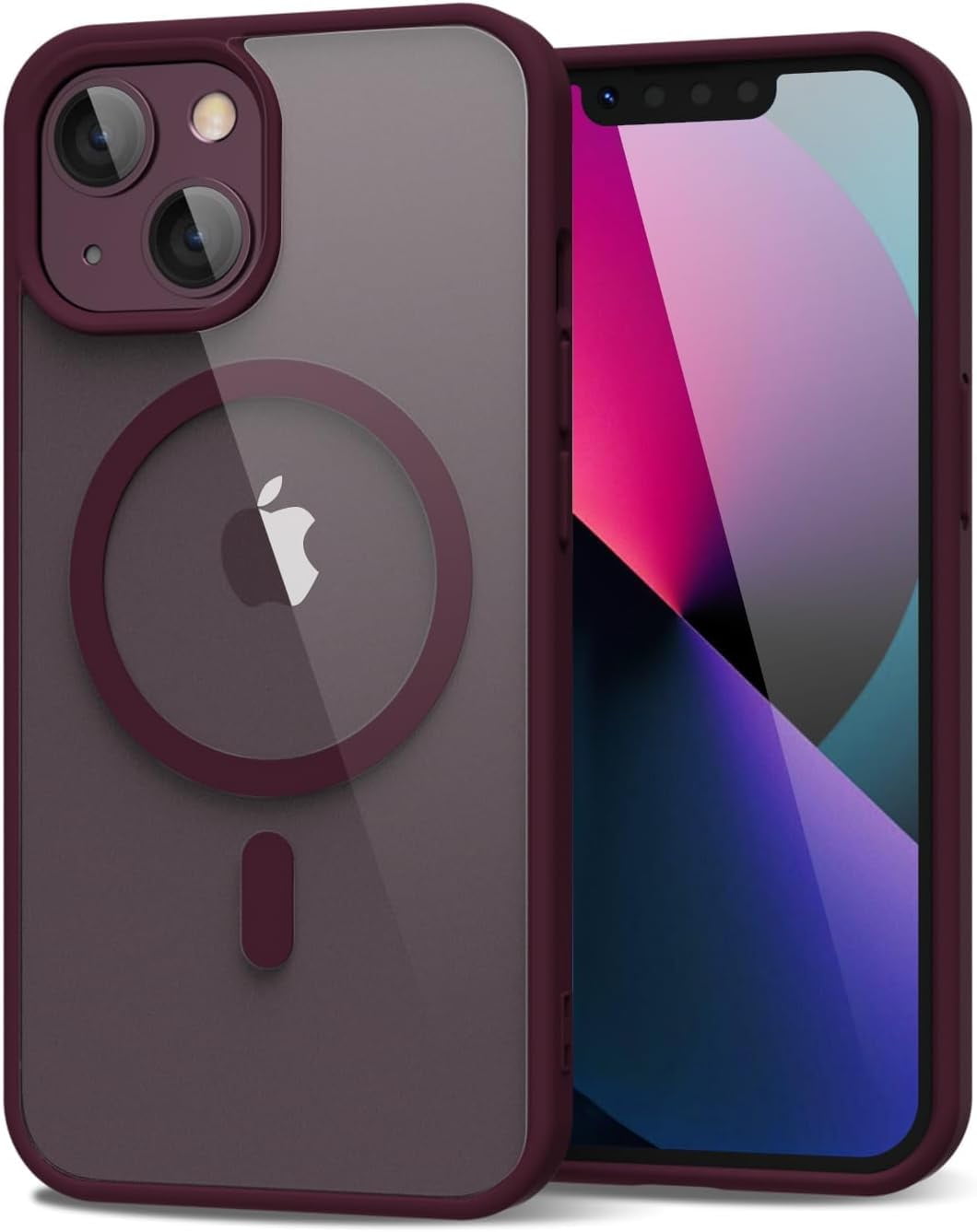 CFHADD-for iPhone 13 Mini/ 12 Mini Case Clear Magnetic Compatible with ...