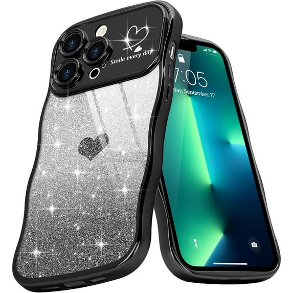 CFHADD-for iPhone 13 Pro Case for Women Girls Cute Curly Wavy Frame ...