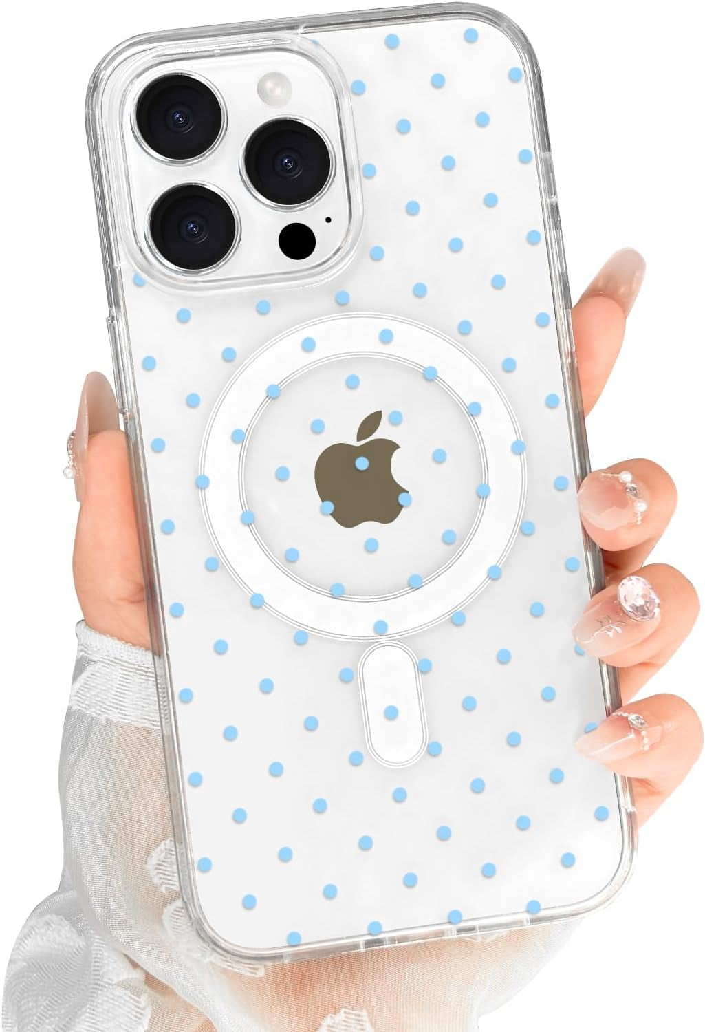 CFHADD-for iPhone 13 Pro Clear Magnetic, Case with Cute Fashion Polka ...