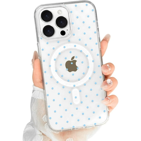 CFHADD-for iPhone 13 Pro Clear Magnetic, Case with Cute Fashion Polka ...