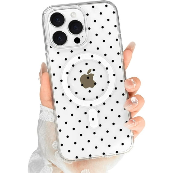 CFHADD-for iPhone 13 Pro Clear Magnetic, Case with Cute Fashion Polka ...