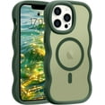 CFHADD-for iPhone 13 Pro Max Case, Curly Wavy Frame Hard Translucent ...