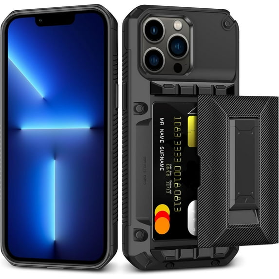 CFHADD-for iPhone 13 Pro Max Case Wallet with Card Holder [4 Cards ...