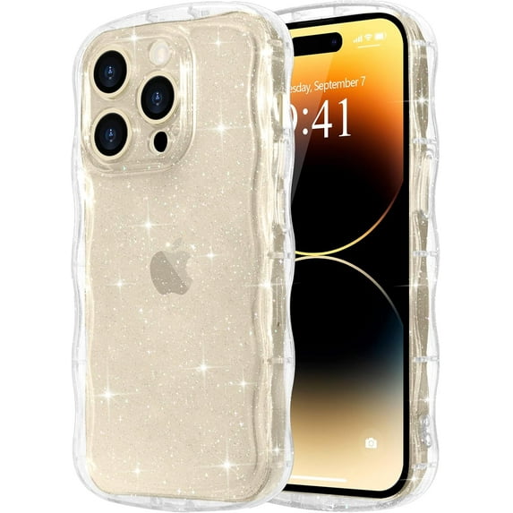 CFHADD-for iPhone 14 Pro Max Case Clear, Cute Sparkly Bling Glitter ...