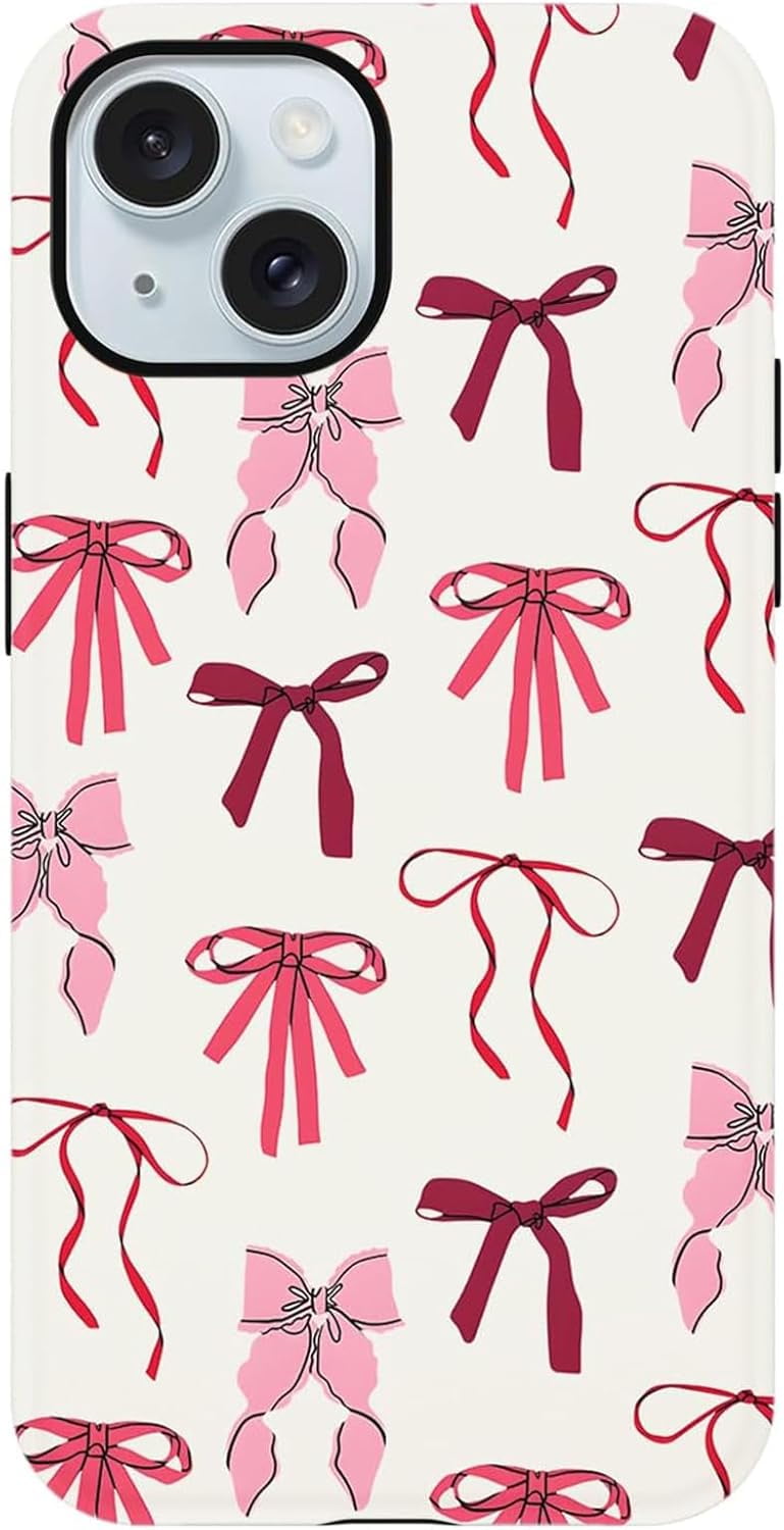 CFHADD-for iPhone 15 Case, Cute Bow Ribbon Phone Case for Women Girl ...