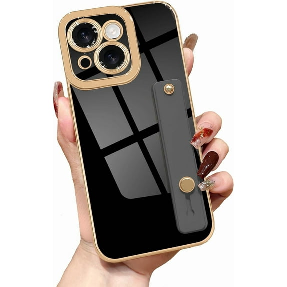 CFHADD-for iPhone 15 Case Cute, Luxury Gold Edge Plated for Women Girls ...