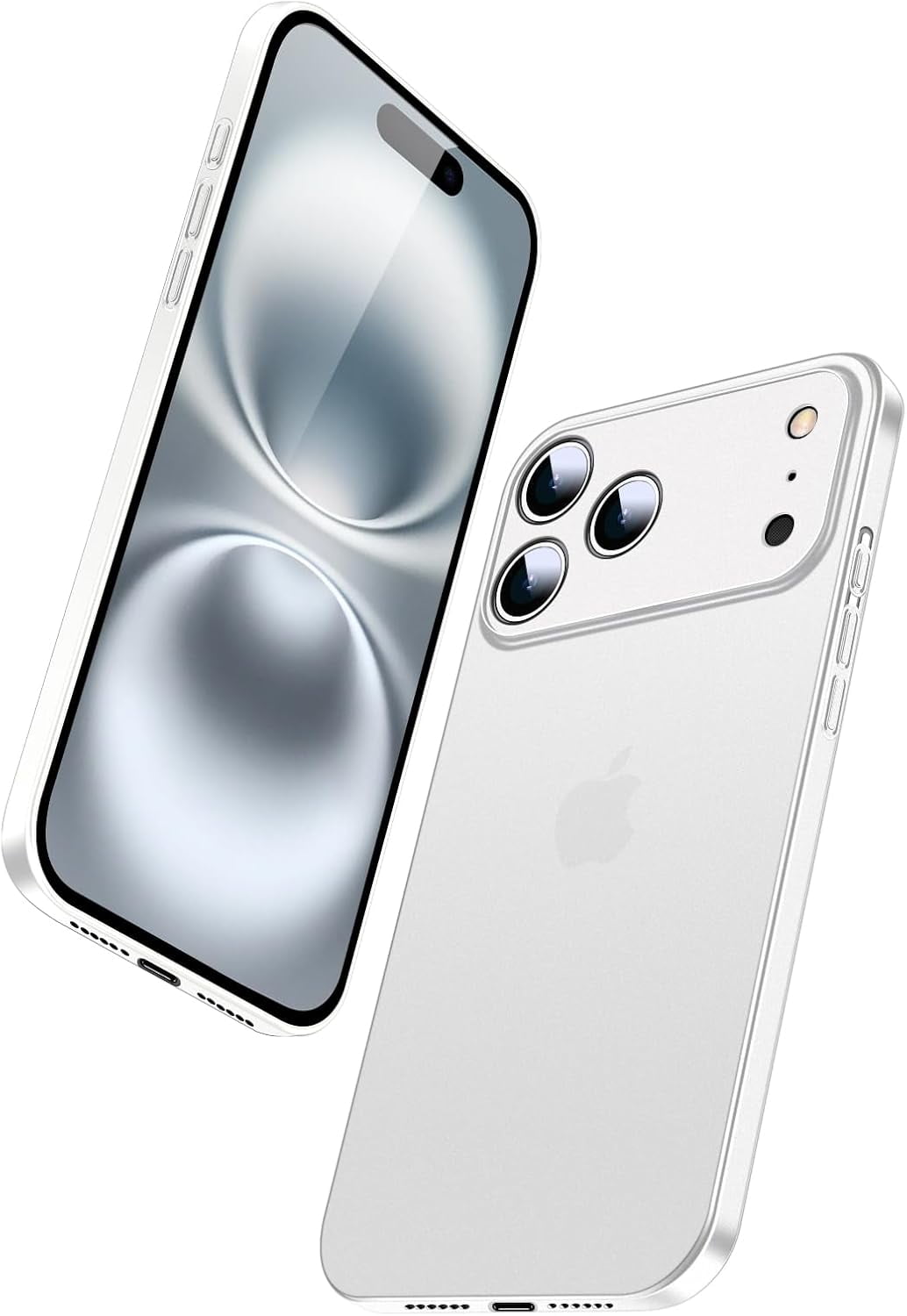 CFHADD-for iPhone 16 Plus Slim Case,Paper-Thin Transparent Finish Skin ...