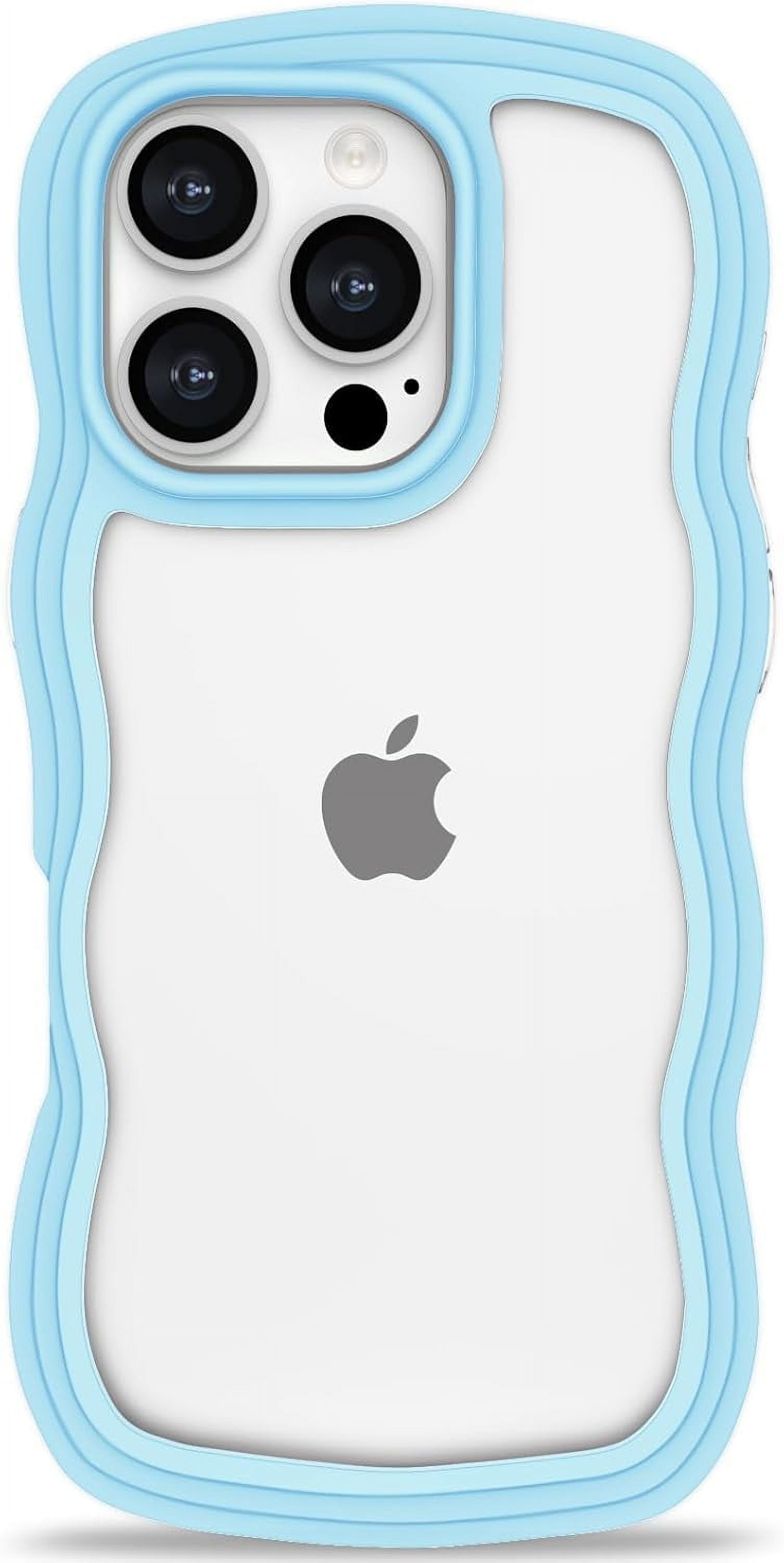 CFHADD-for iPhone 16 Pro Max Case Wavy Edge Clear Back Design, Anti ...