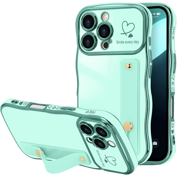 CFHADD-for iPhone 16 Pro Max Case for Women Girls with Strap, Wave ...