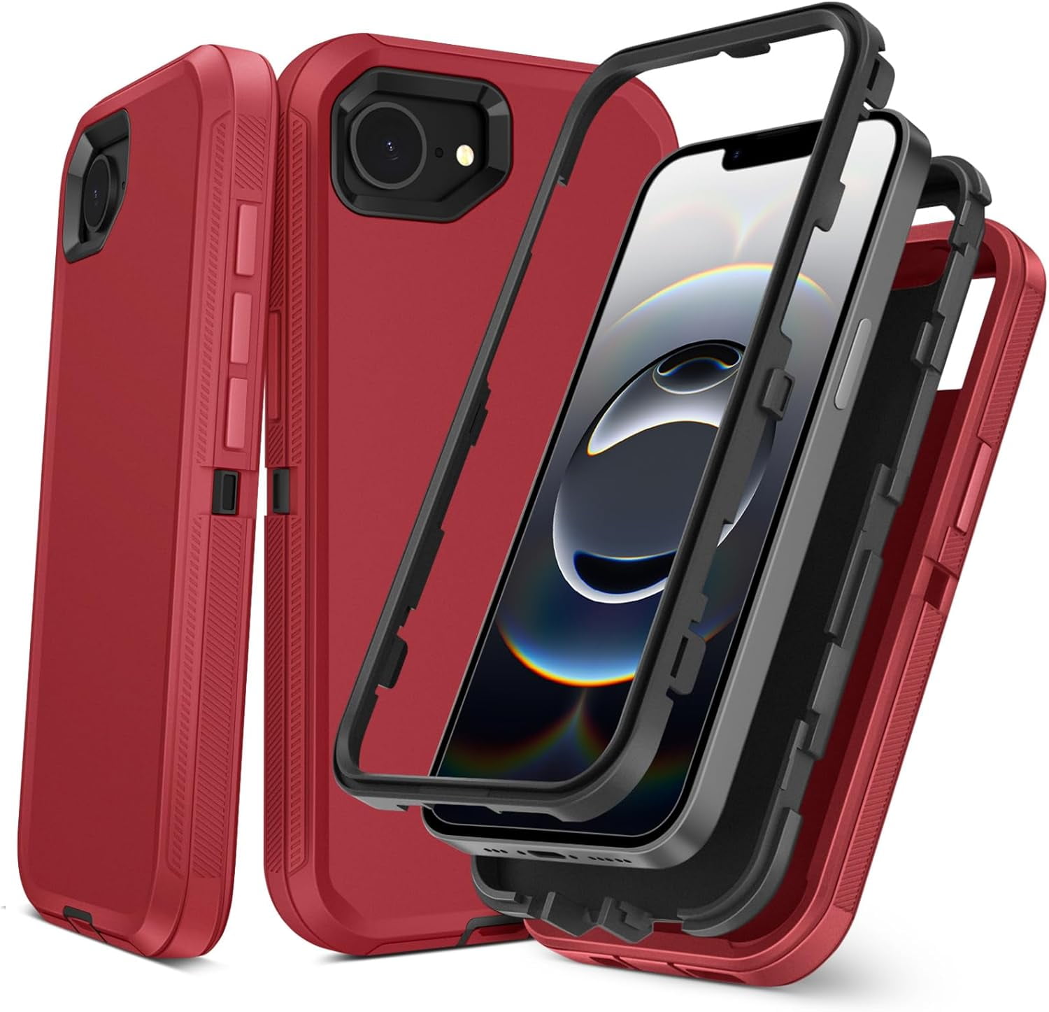 CFHADD-for iPhone 16e Case Heavy Duty Full Body Drop Protection Multi ...