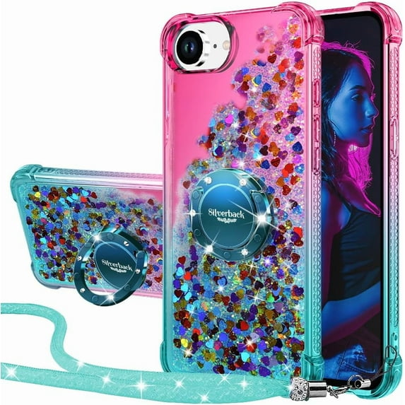 CFHADD-for iPhone 16e Case with Stand, Moving Liquid Holographic ...
