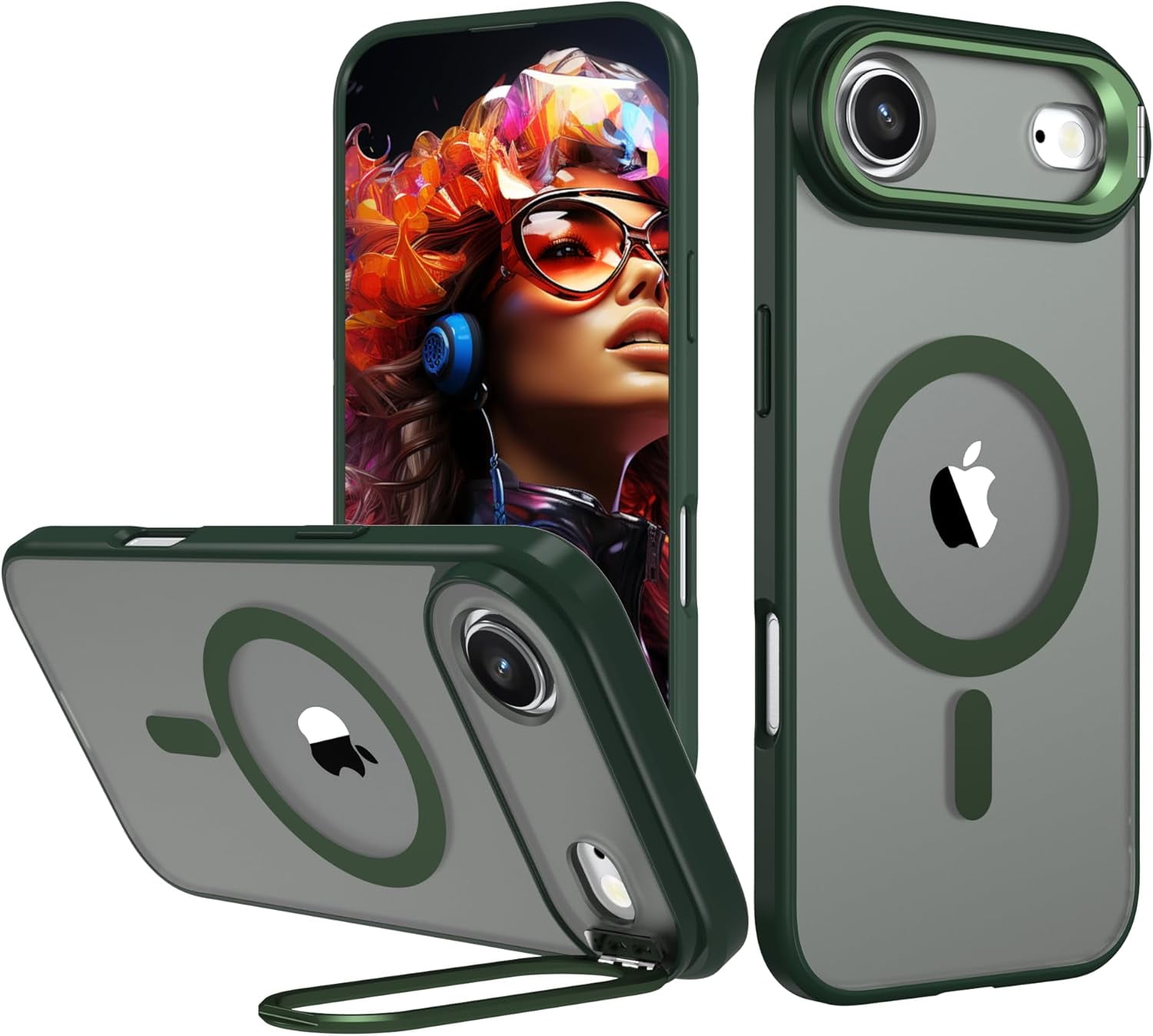 CFHADD-for iPhone 17 Air Case with Built-in Camera Stash Stand ...