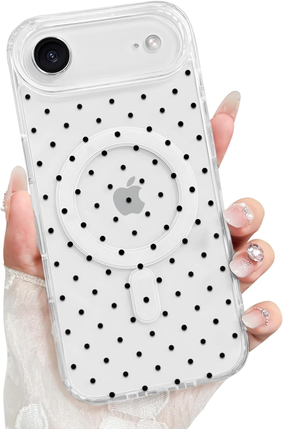 CFHADD-for iPhone 17 Air Clear Magnetic, Case with Cute Fashion Polka ...