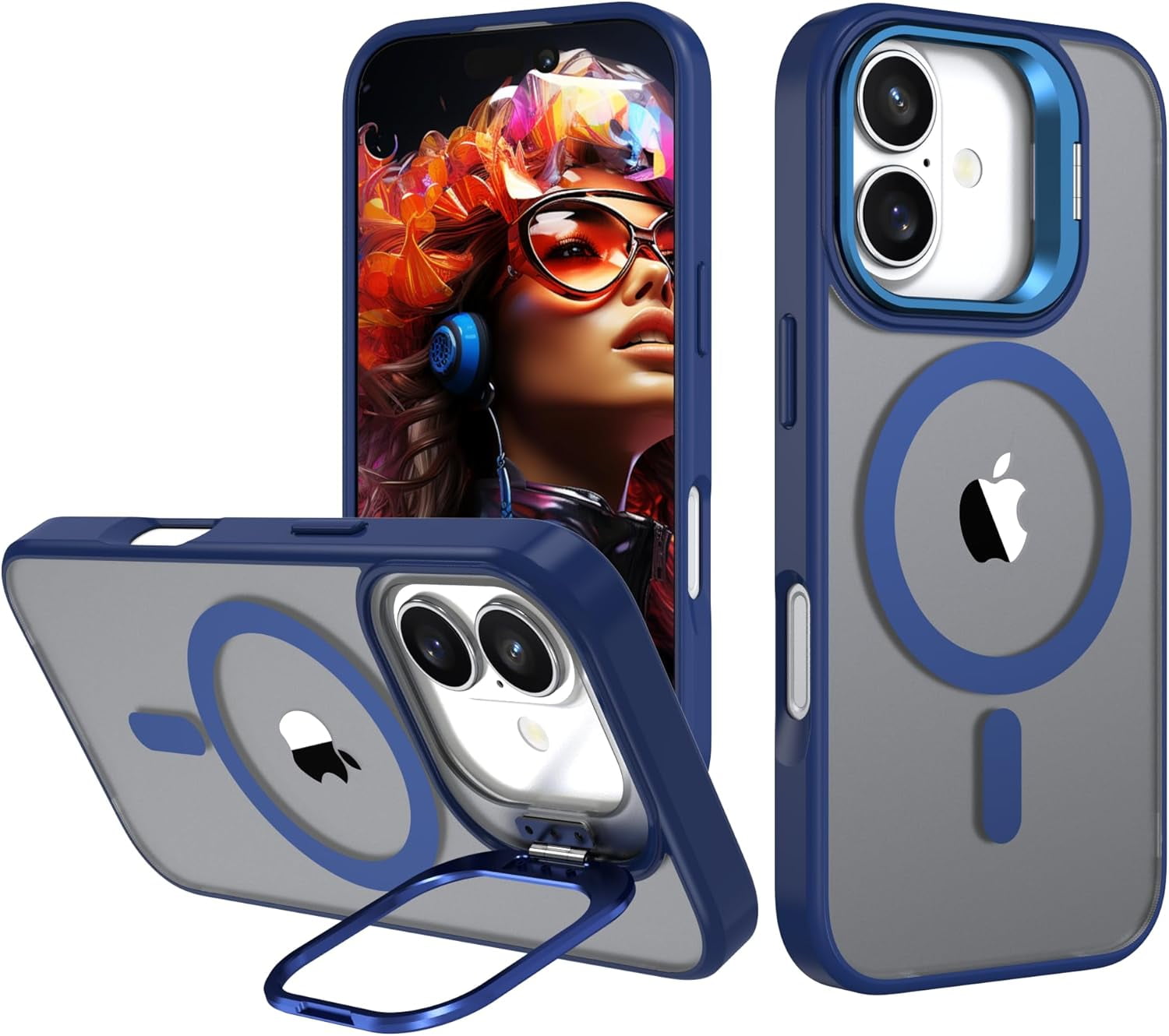 CFHADD-for iPhone 17 Case with Built-in Camera Stash Stand, Compatible ...