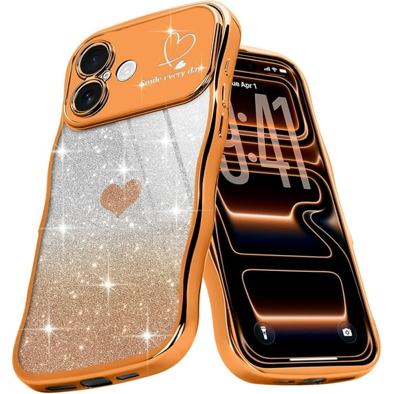 CFHADD-for iPhone 17 Case for Women Girls Cute Curly Wavy Frame Love ...