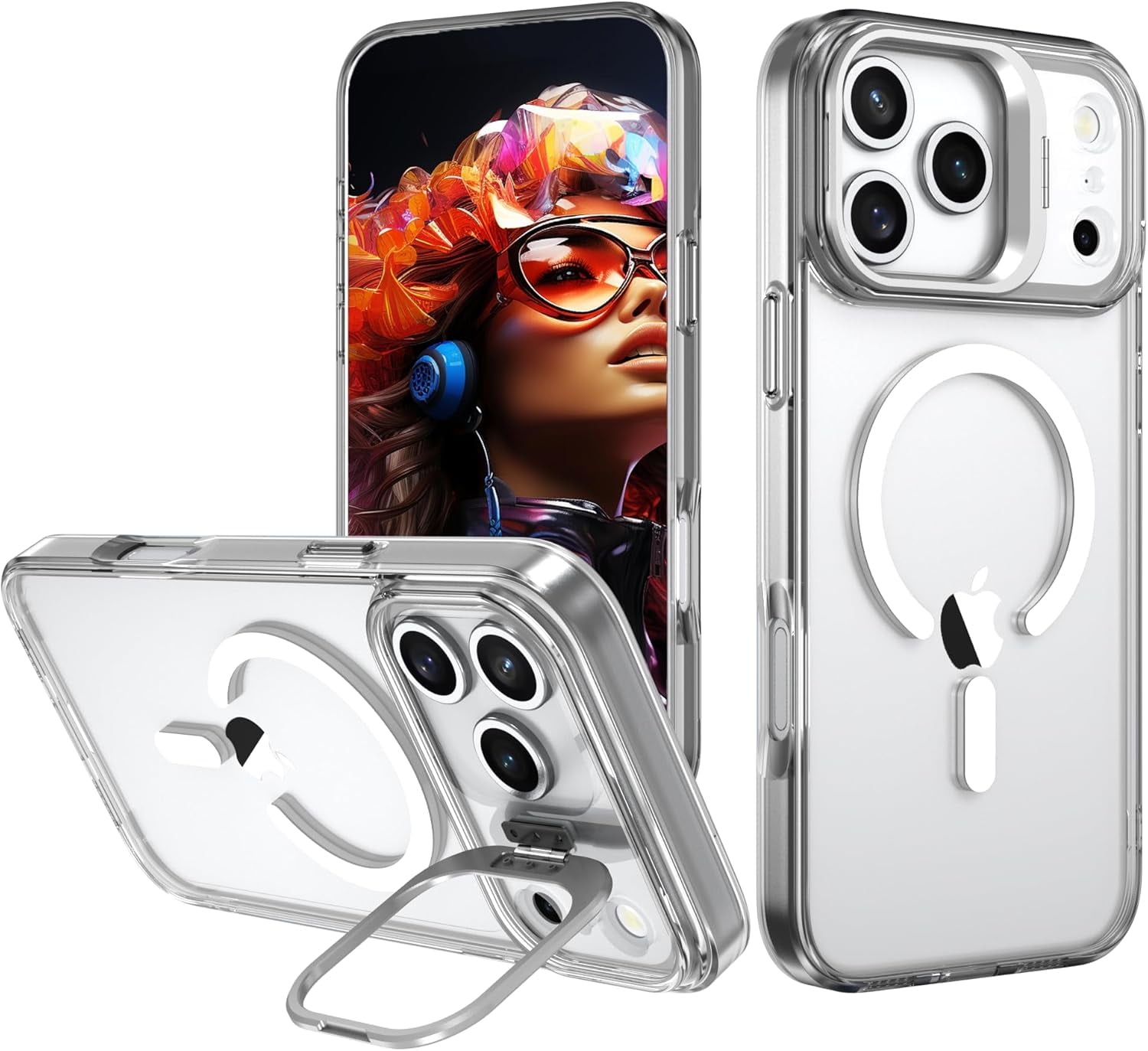 CFHADD-for iPhone 17 Pro Max Case with Built-in Camera Stash Stand ...