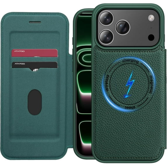 CFHADD-for iPhone 17 Pro Max Case, Built-in Card Holder (Store 2 Cards ...